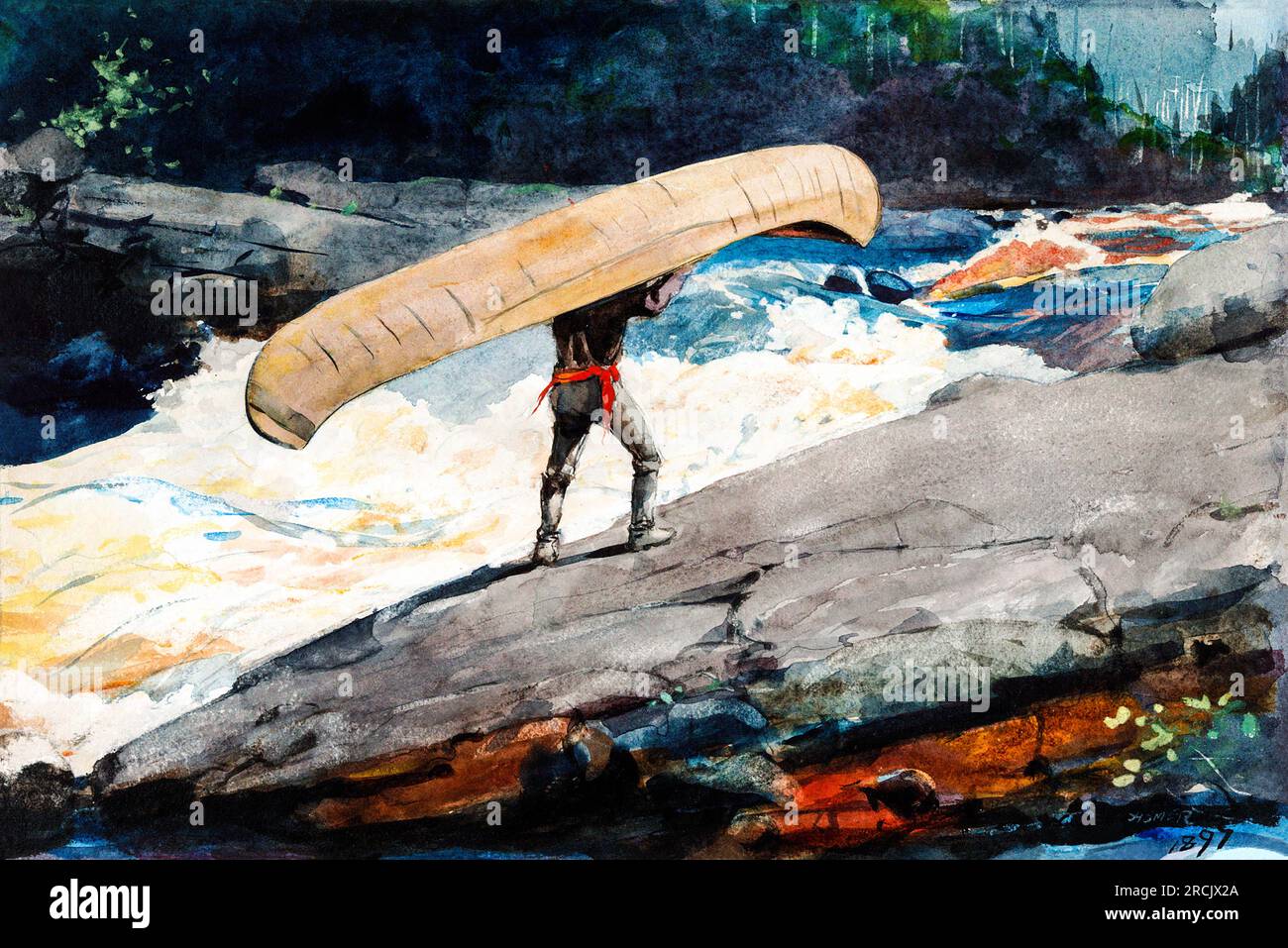 Portage canoe art hi-res stock photography and images - Alamy