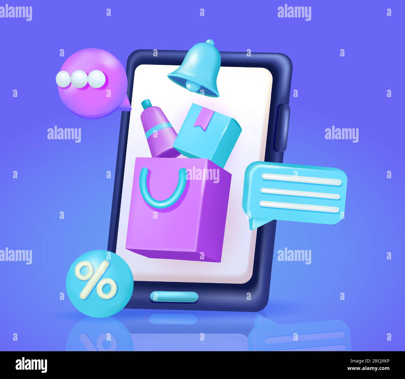 Discount notification phone Stock Vector Images - Alamy