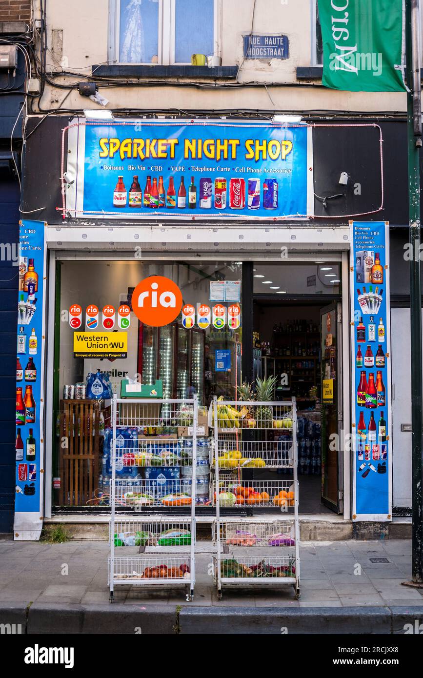 Old fashioned Convenience Store, Brussels, Belgium Stock Photo - Alamy