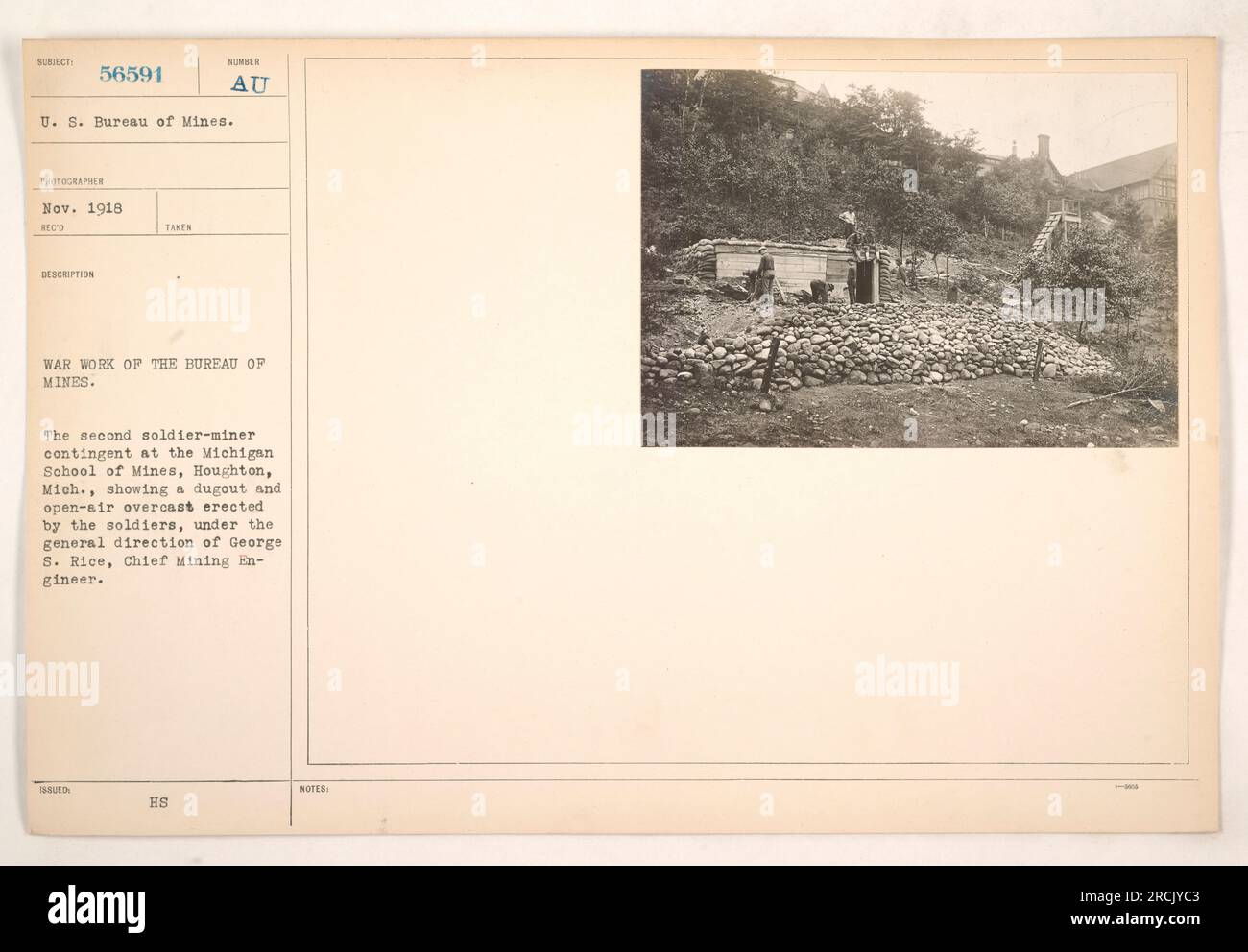 Soldier-miners from the Bureau of Mines working on war projects at the ...