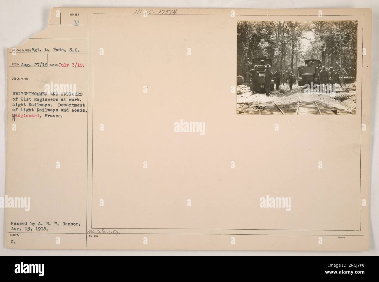 Soldiers and officers of the 21st Engineers working on switching a ...