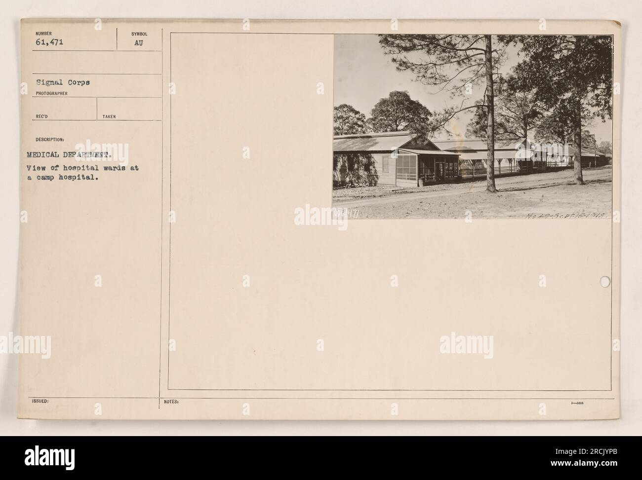 Hospital wards at a camp hospital. This photograph was taken by the ...