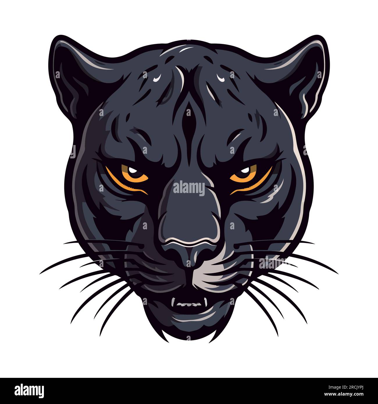 Panther head logo design. Abstract drawing panther face. Cute panther ...