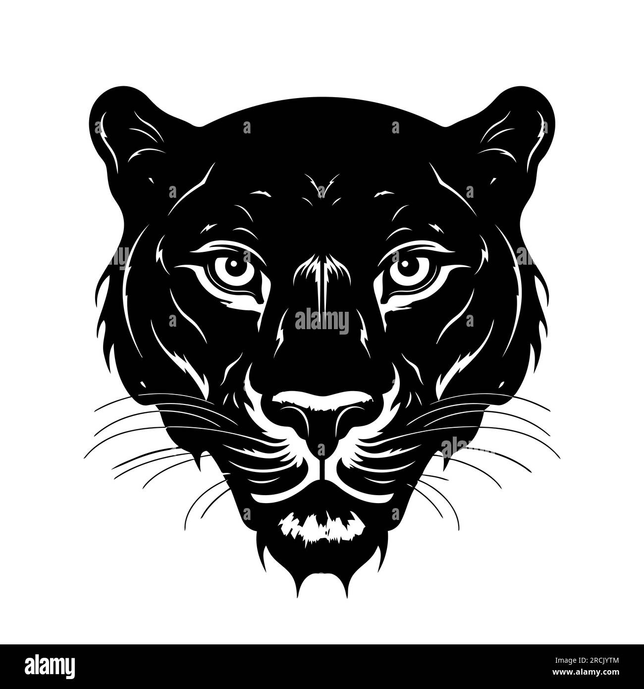Panther head logo design. Abstract drawing panther face. Cute panther ...