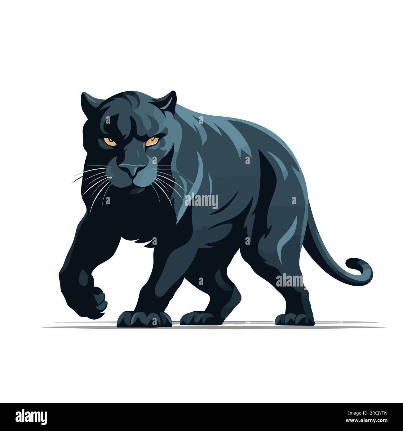 Panther logo design. Abstract drawing panther. Cute panther isolated ...