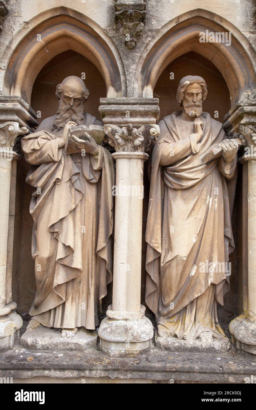 Church of St John the Baptist details, Frome Stock Photo - Alamy