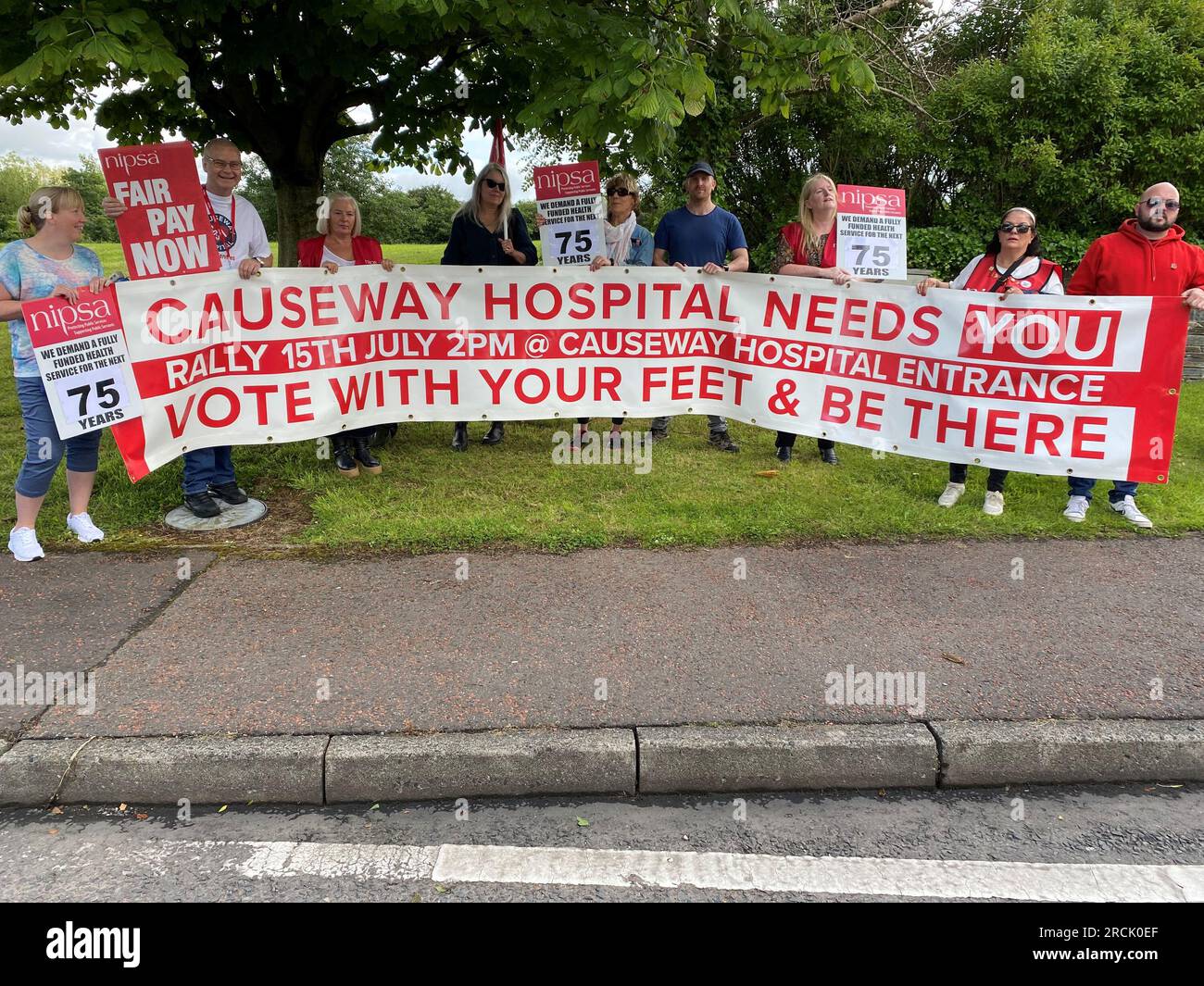 Campaigners during a rally calling for the restoration of full ...