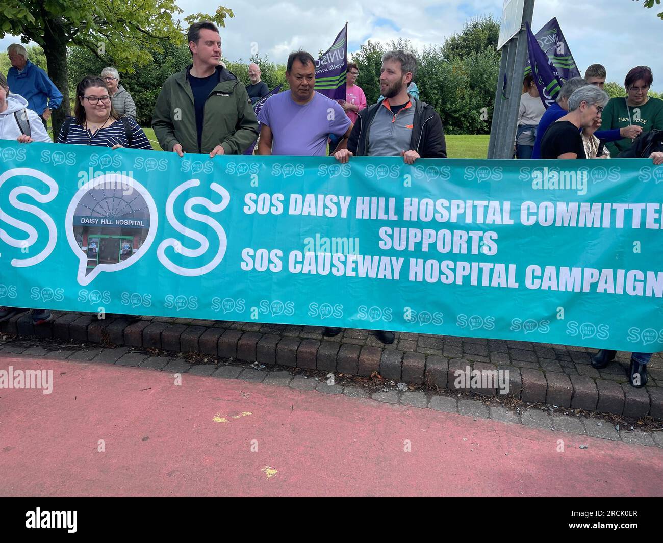 Campaigners during a rally calling for the restoration of full ...