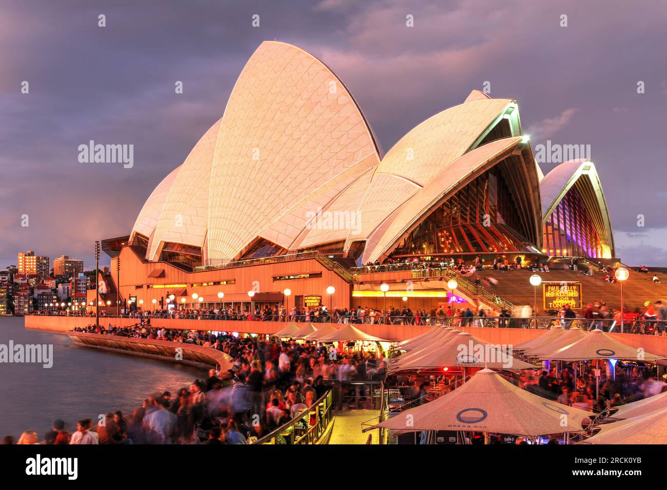 Evening at the Sydney Opera House, Australia during the Vivid festival ...