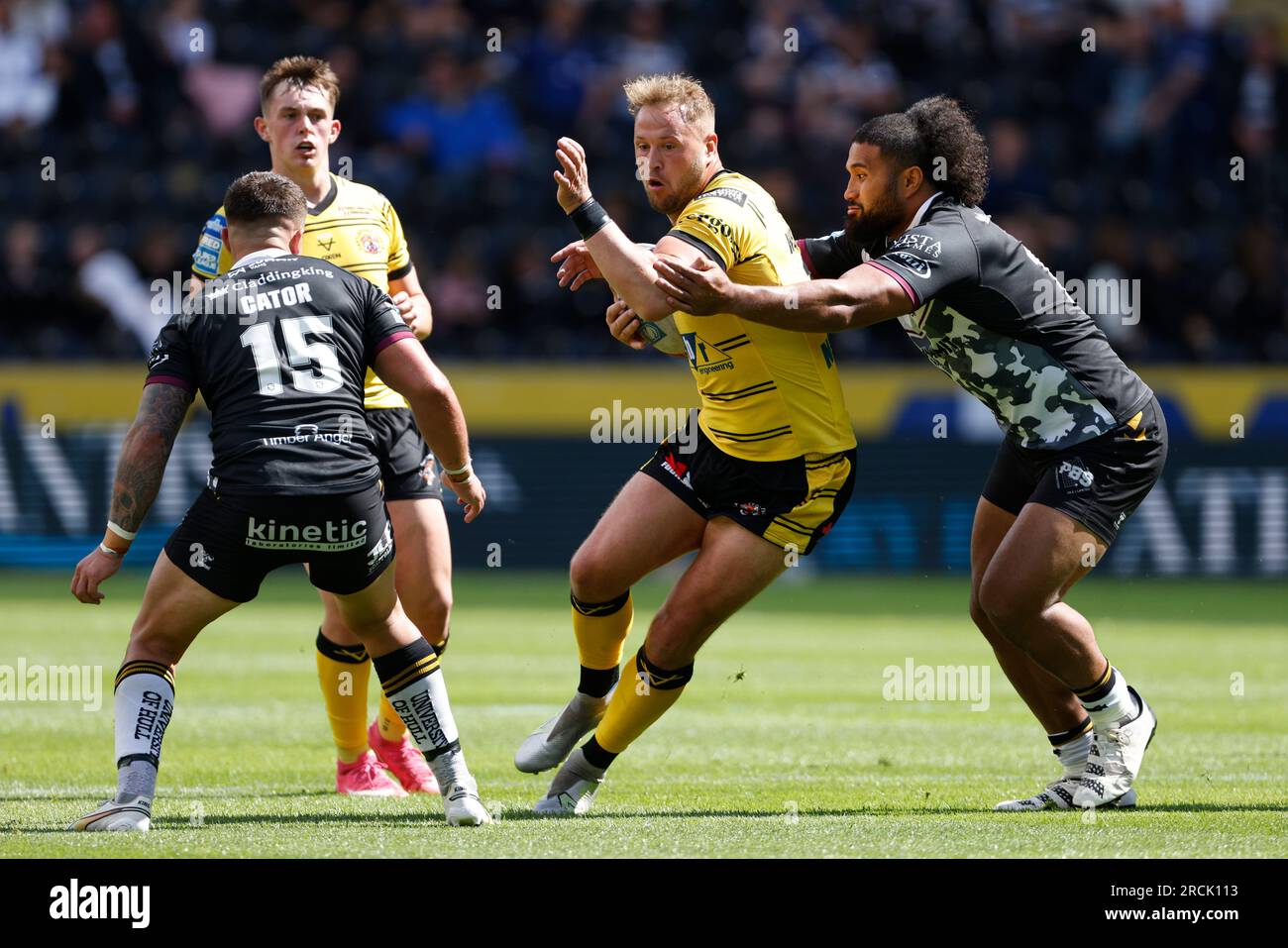 Castlefords's Joe Westerman (centre-right) in action during the Betfred ...