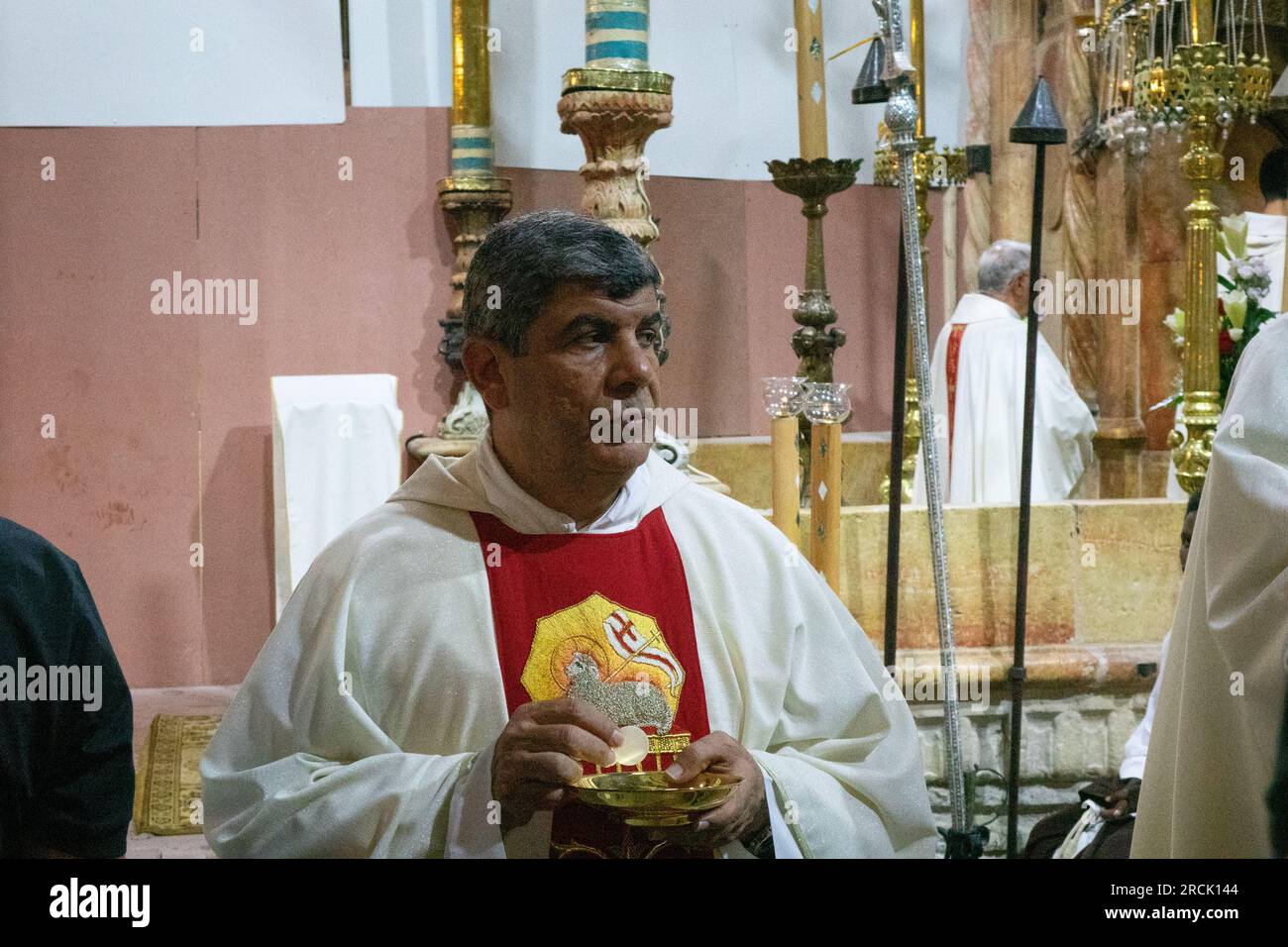 Jerusalem, Israel. 15th July, 2023. Ibrahim Faltas, Vicar of the ...