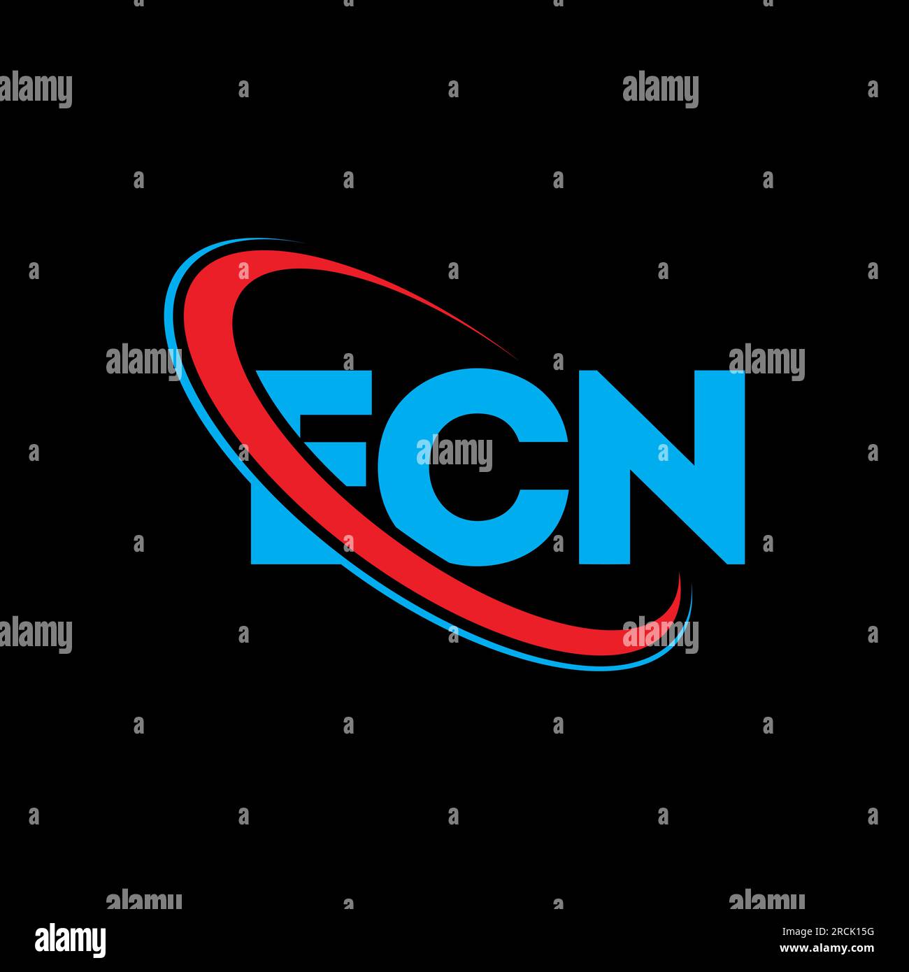 ECN logo. ECN letter. ECN letter logo design. Initials ECN logo linked with circle and uppercase ...