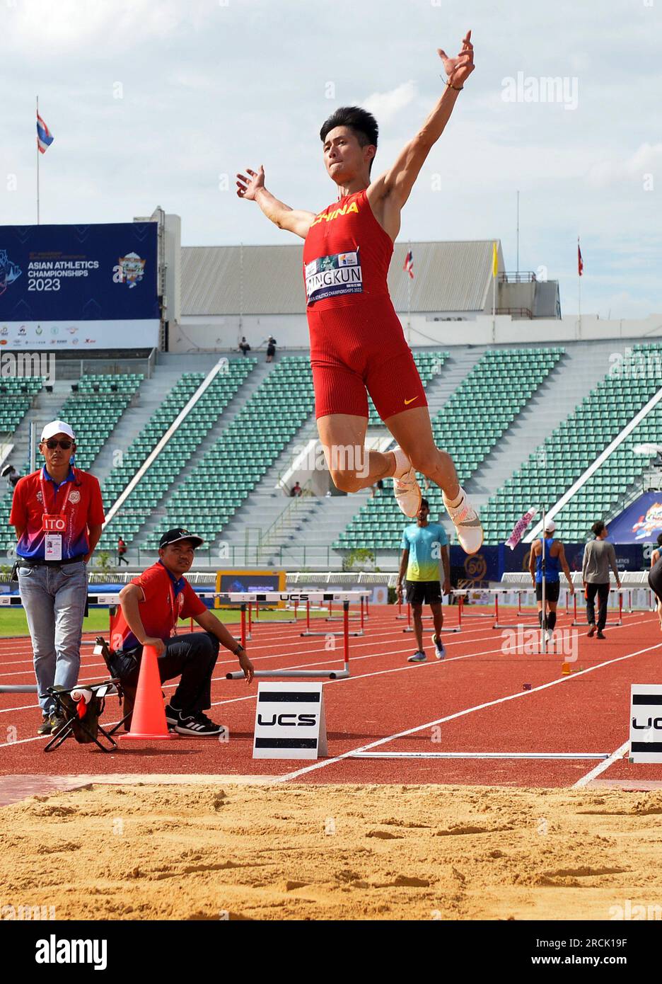 Bangkok, Thailand. 15th July, 2023. Zhang Mingkun of China competes ...