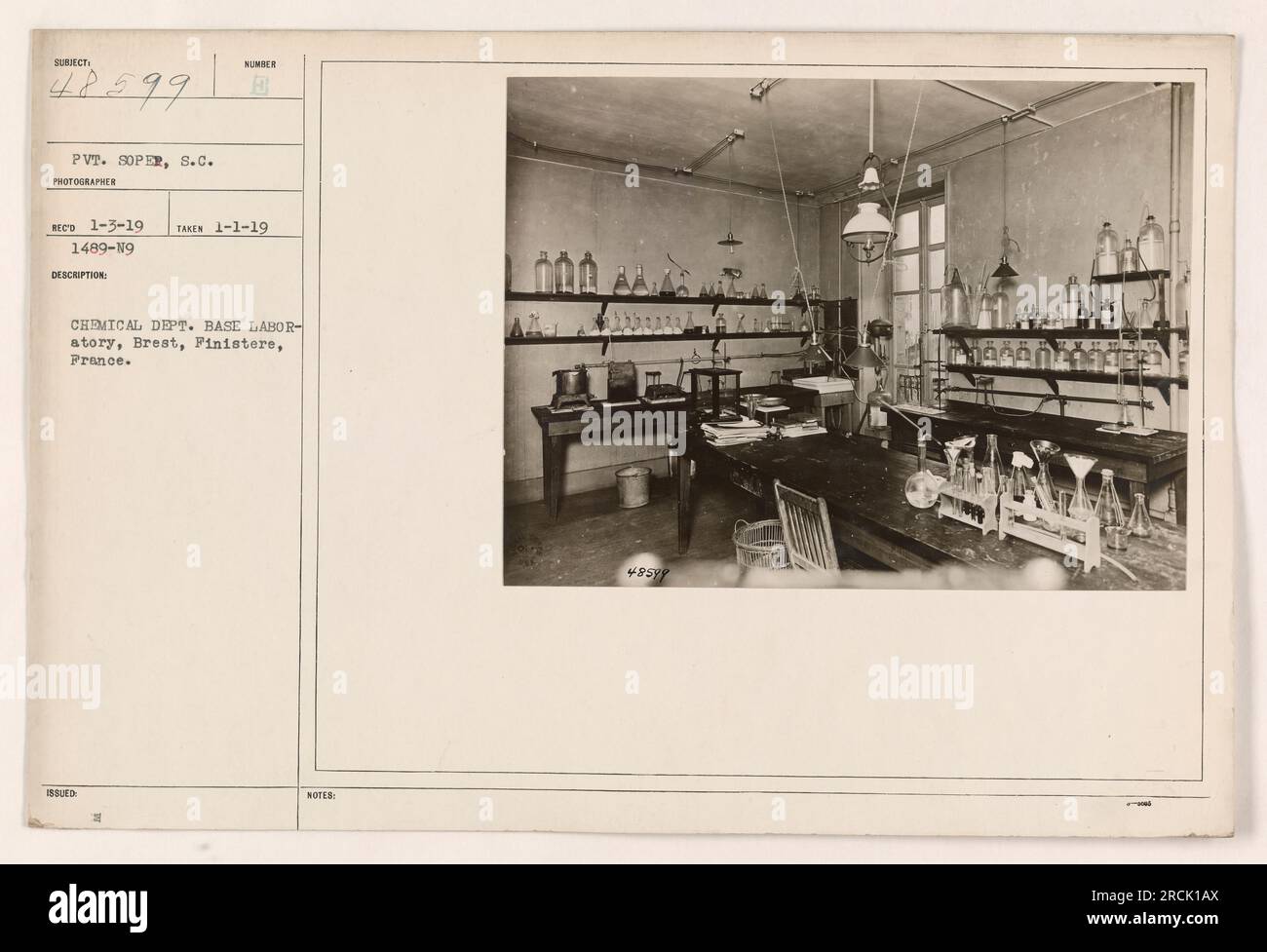 "Chemical Dept. Base Laboratory in Brest, Finistere, France. Photo ...