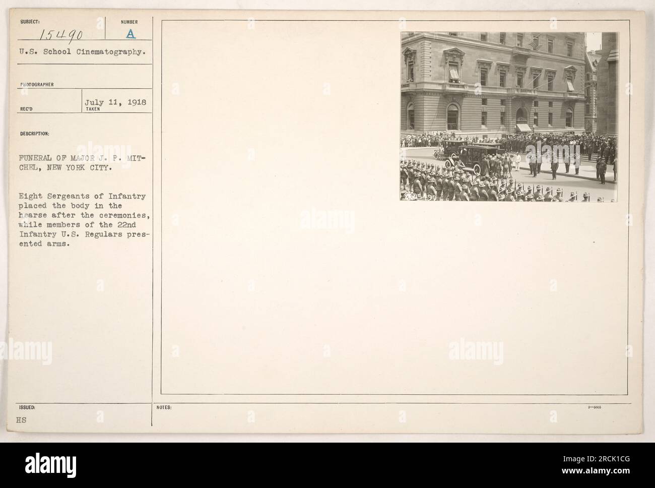 Members of the 22nd Infantry U.S. Regulars present arms at the funeral ...