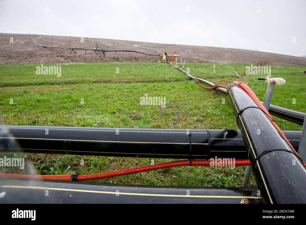 Gas production and distribution pipes. Gas pipeline and methane ...