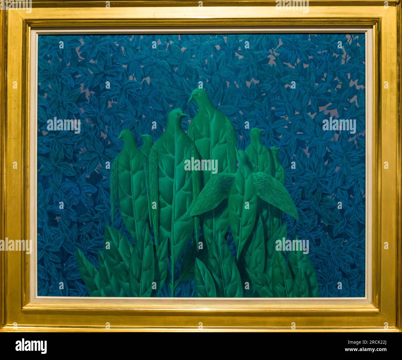 Painting by René Magritte, Magritte Museum, Brussels, Belgium Stock ...