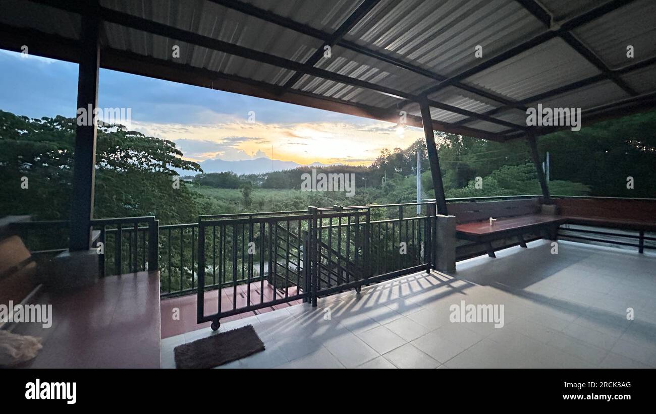 View from balcony forest mountain hi-res stock photography and images ...
