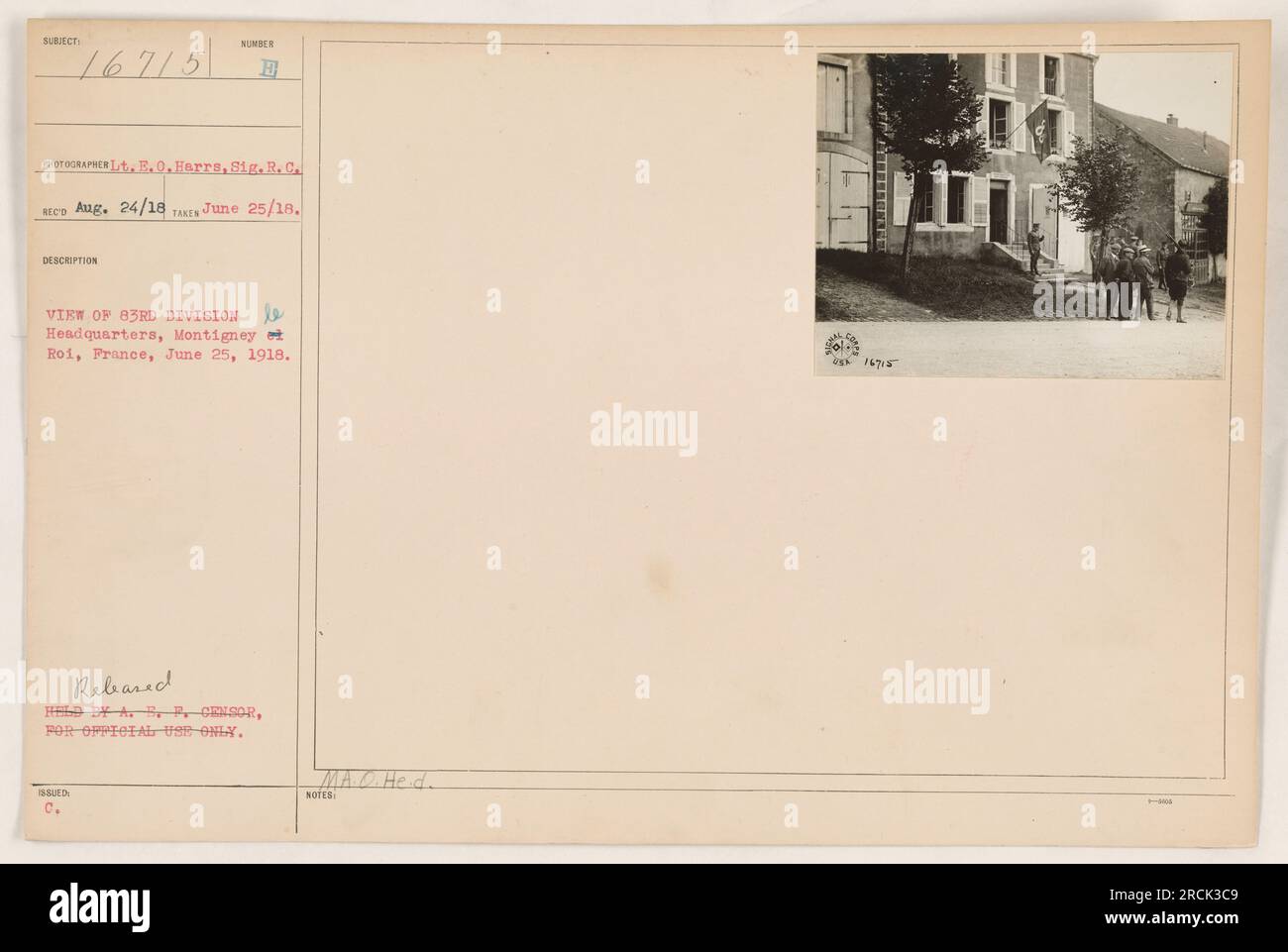 Headquarters of 83rd division hi-res stock photography and images - Alamy