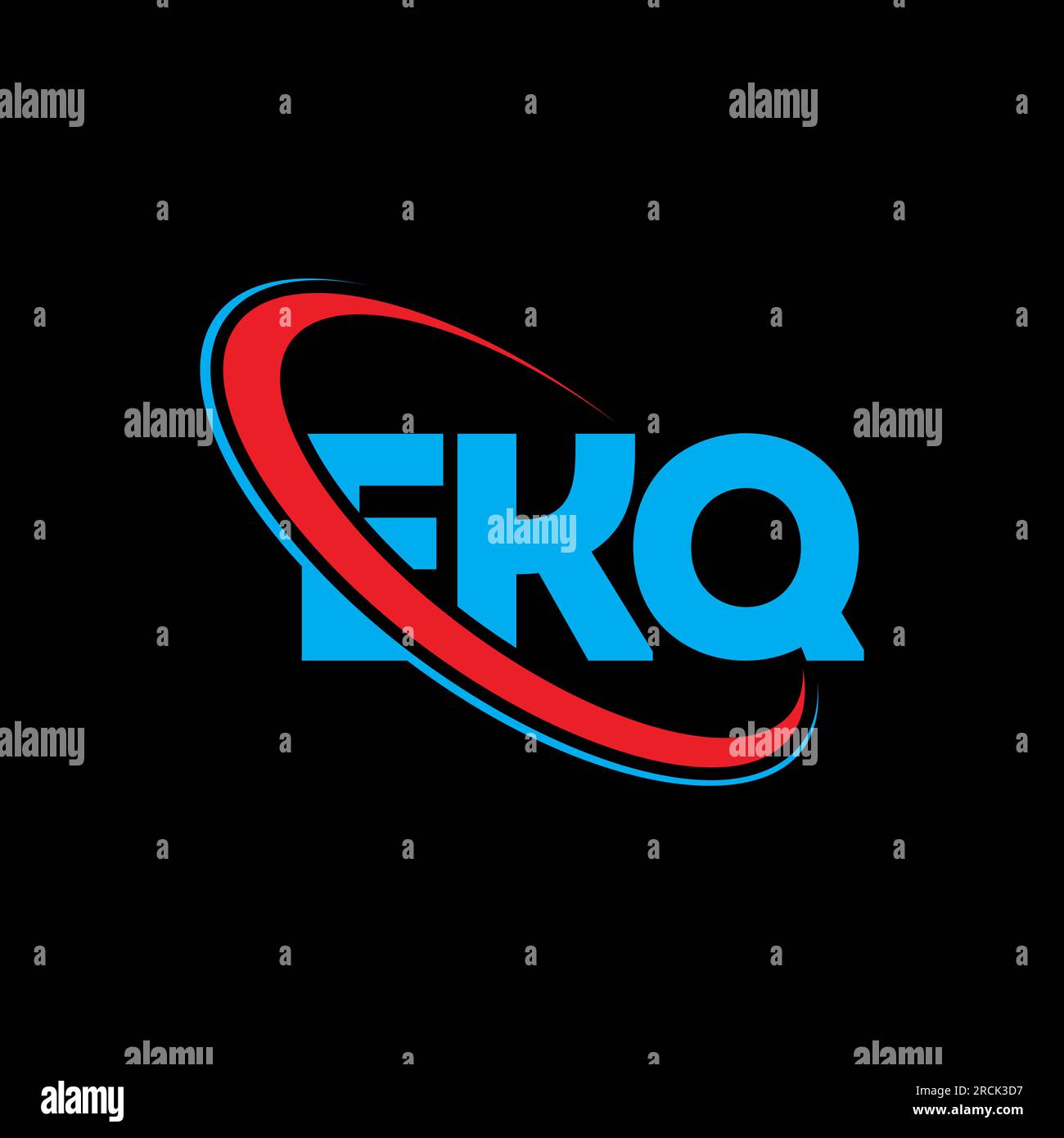 EKQ logo. EKQ letter. EKQ letter logo design. Initials EKQ logo linked ...
