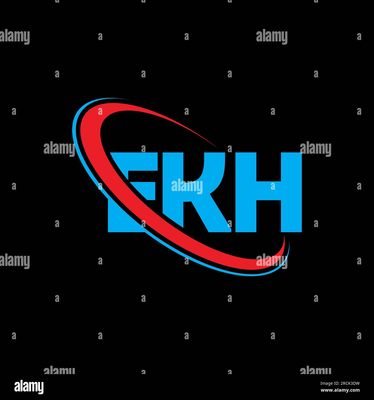 EKH logo. EKH letter. EKH letter logo design. Initials EKH logo linked with circle and uppercase ...