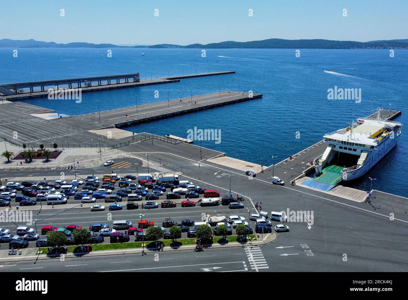Split, Croatia. 15th July, 2023. Aerial photo taken on July 15, 2023 ...