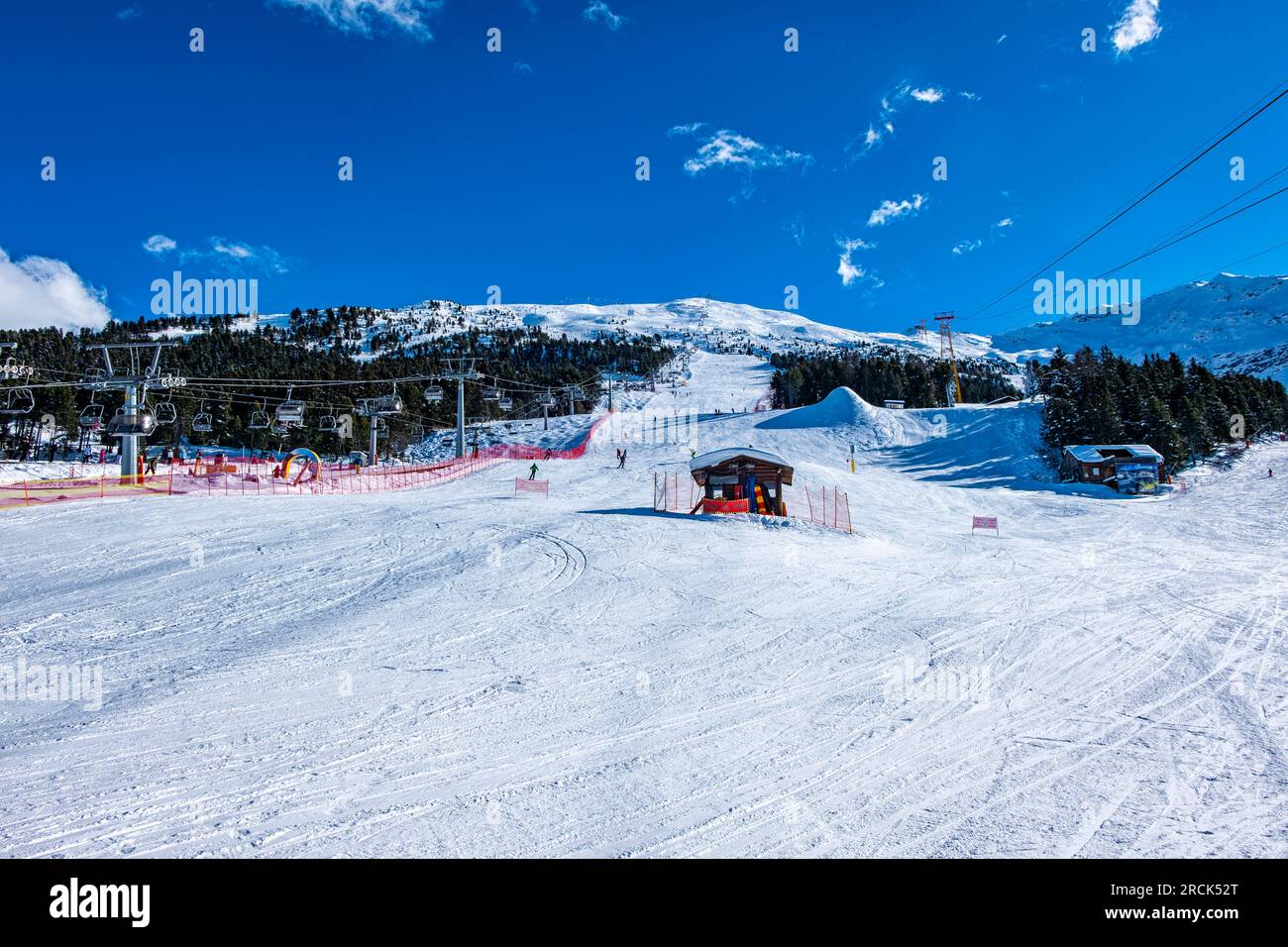Ski slopes in Bormio Ski resort Stock Photo - Alamy