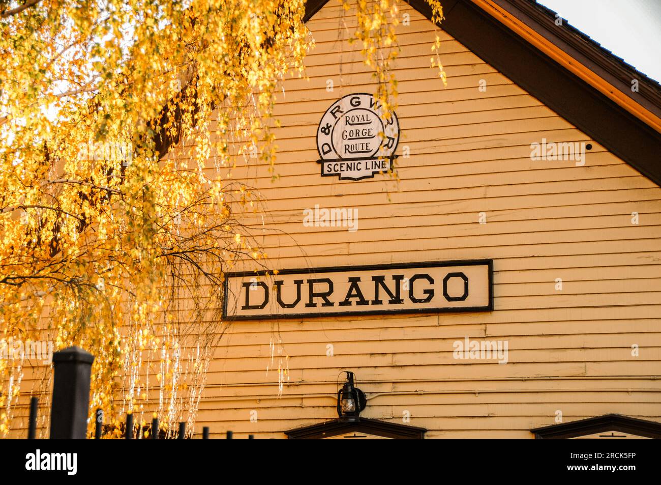 Historic narrow gauge railway train station in Durango, Colorado, USA ...