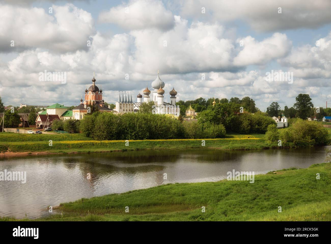 View of the Tikhvin Monastery of the Dormition of the Mother of God ...