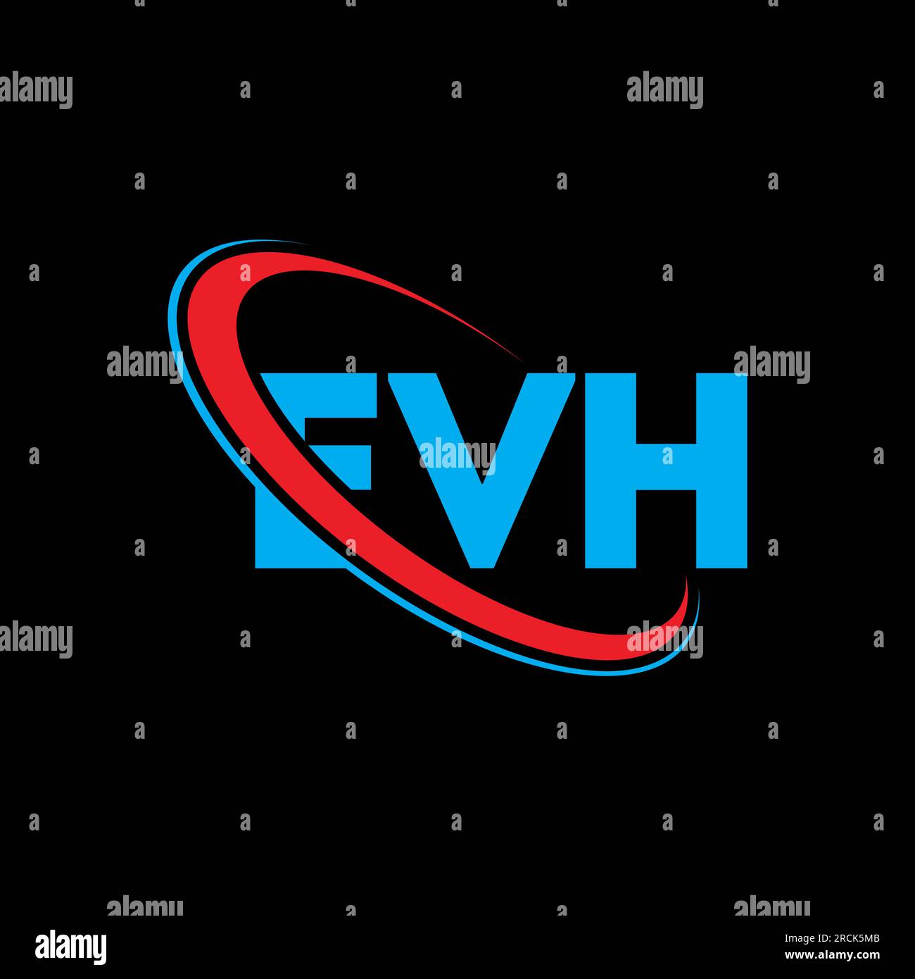 EVH logo. EVH letter. EVH letter logo design. Initials EVH logo linked ...