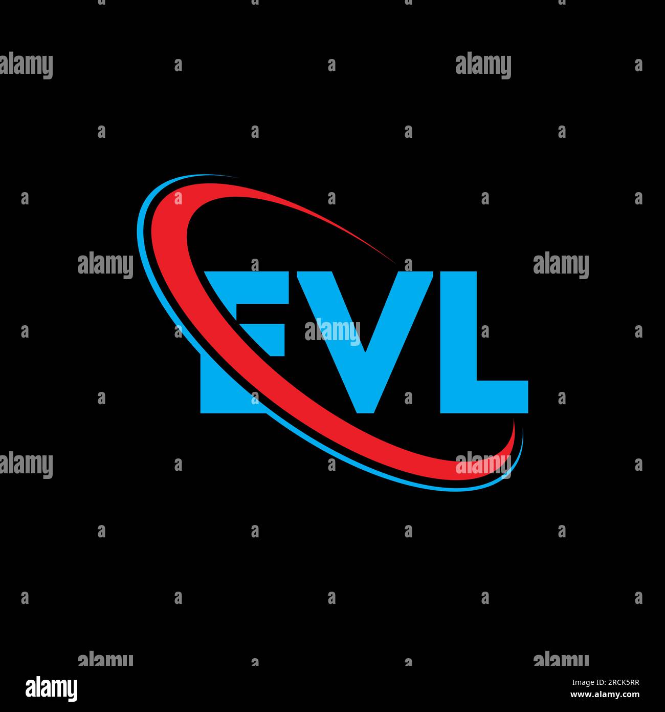 EVL logo. EVL letter. EVL letter logo design. Initials EVL logo linked with circle and uppercase ...