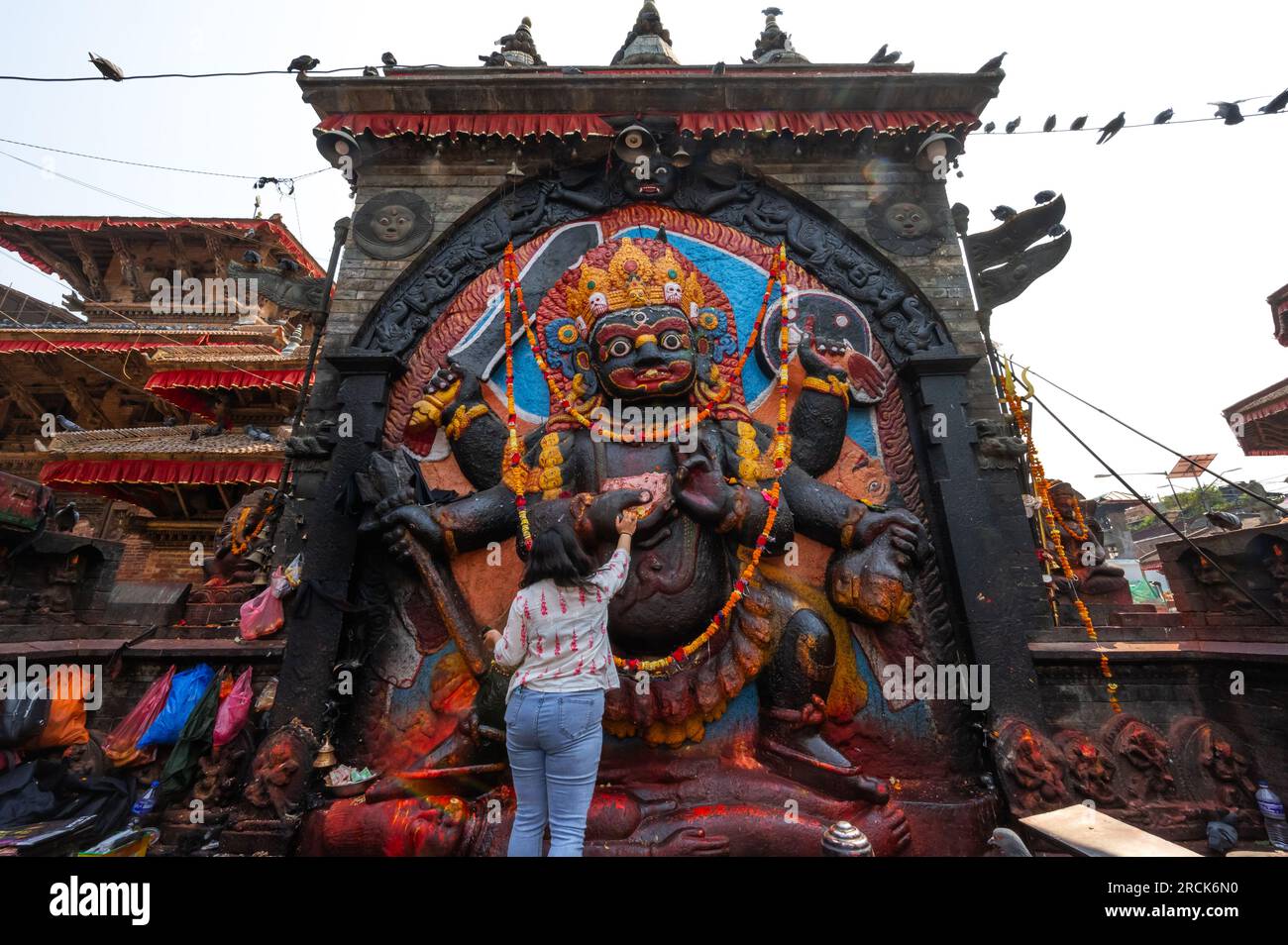 Kathmandu, Nepal - Apr 17, 2023: People visiting and worshiping Kaal ...