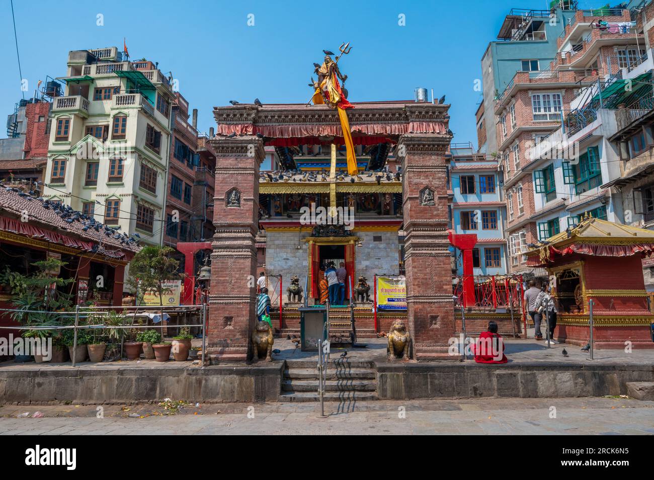 Kathmandu, Nepal - Apr 17, 2023: People visiting Taleju Bhawani Temple ...