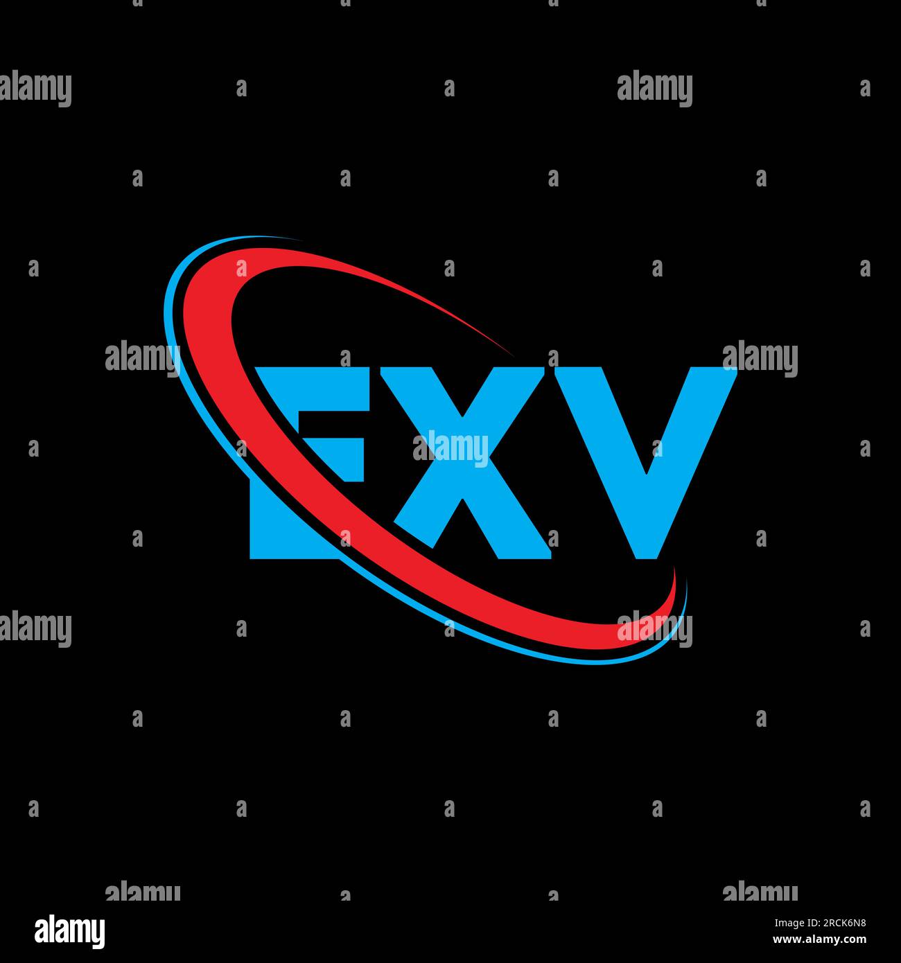 EXV logo. EXV letter. EXV letter logo design. Initials EXV logo linked with circle and uppercase ...