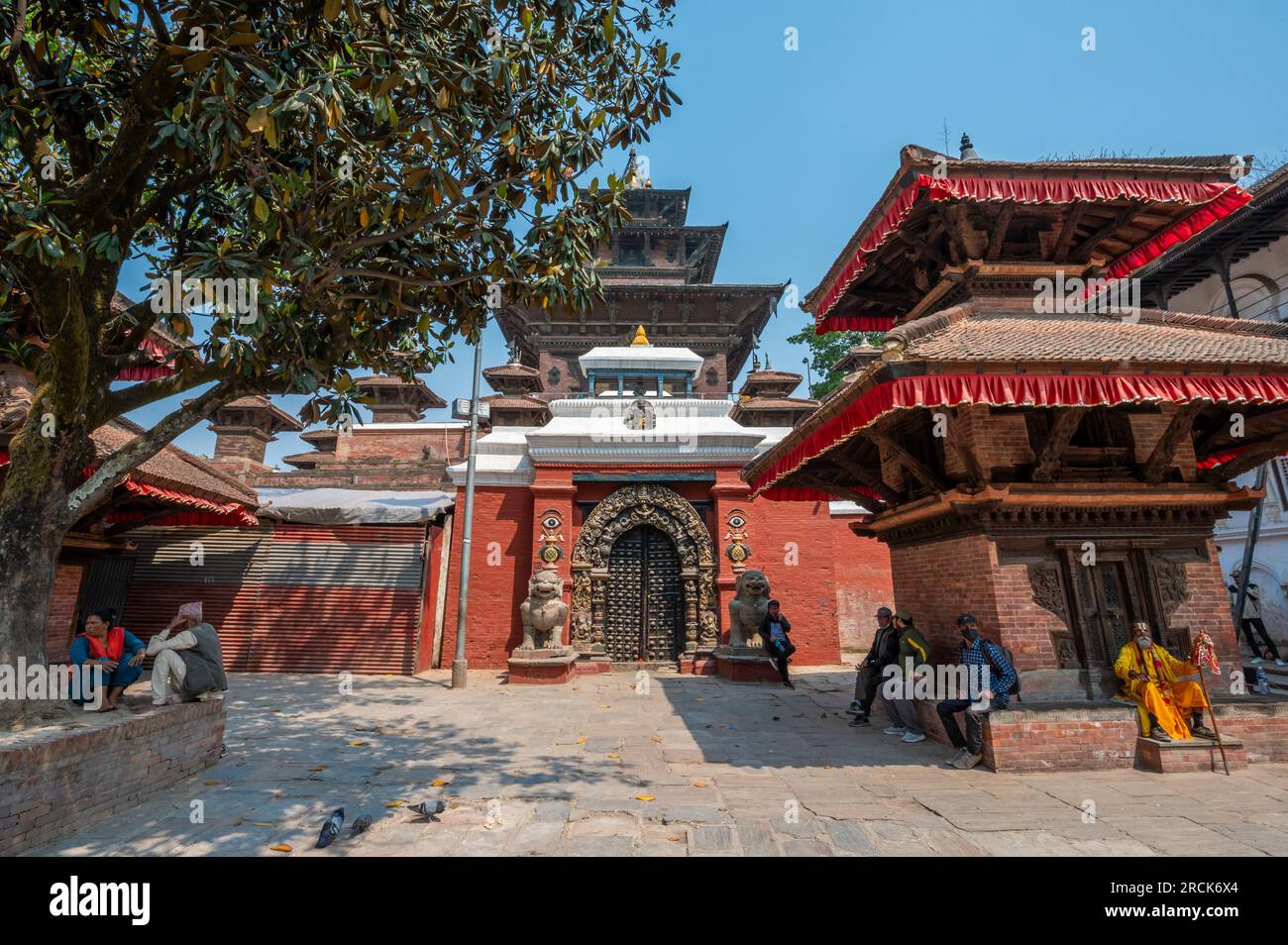 Kathmandu, Nepal - Apr 17, 2023: People visiting Taleju Bhawani Temple ...