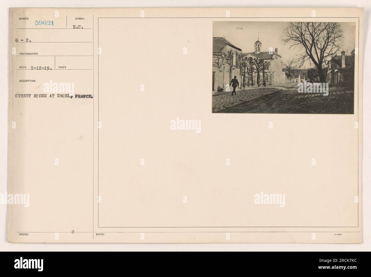 A street scene in Urcel, France during World War I. Soldiers and ...