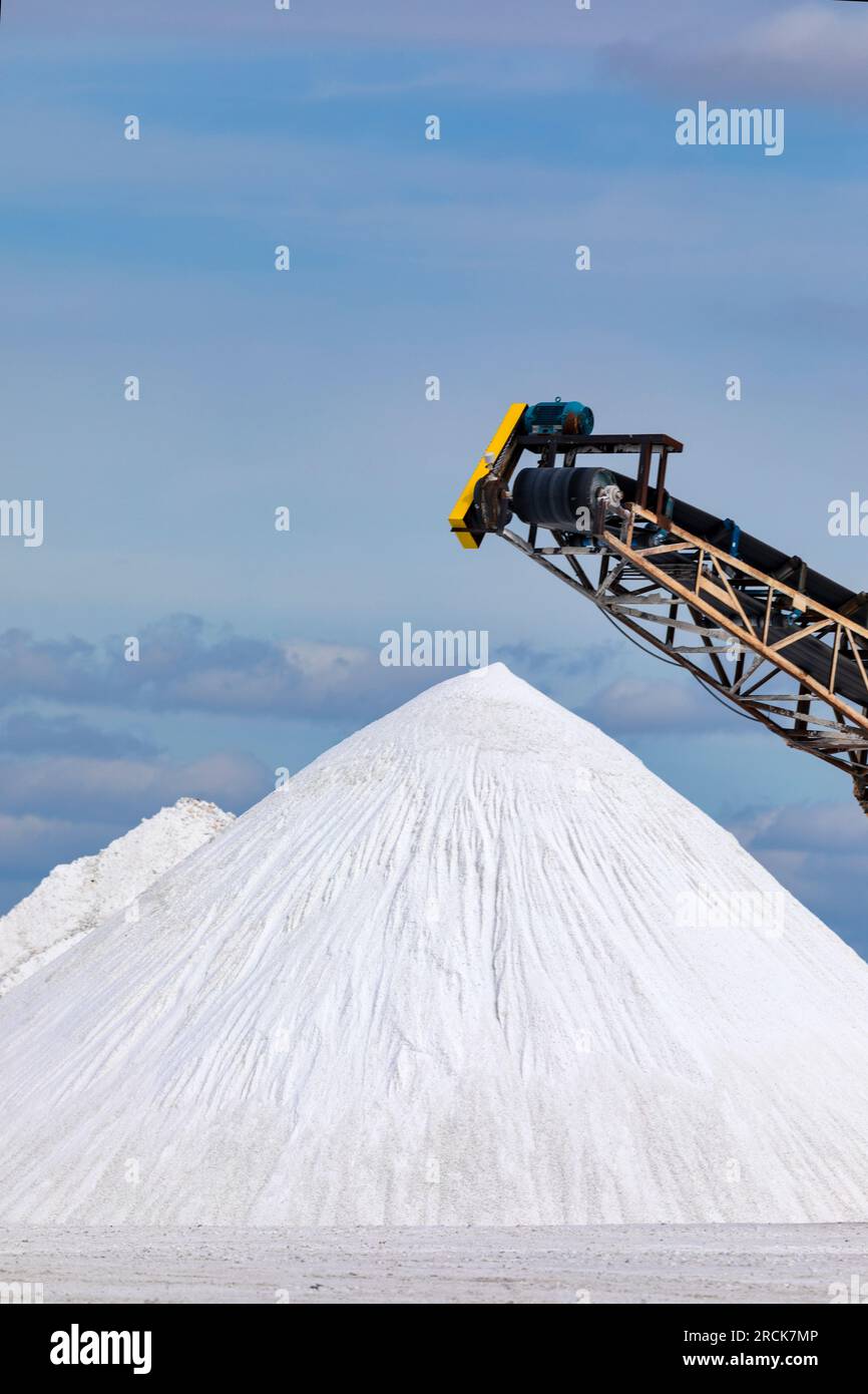 Large mounds of calcium carbonate derived from natural marble rock ...