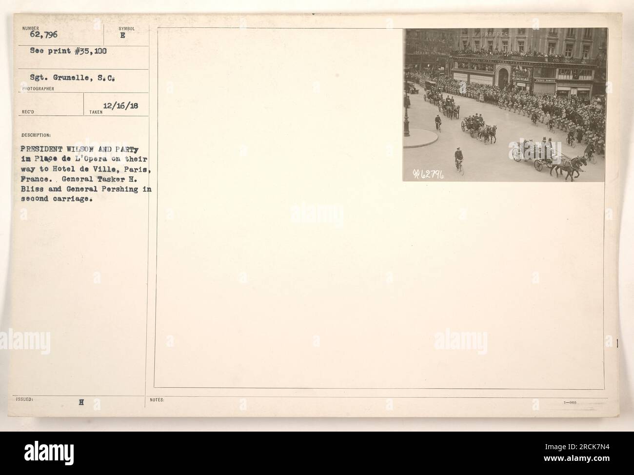 President Wilson and his party, including General Tasker H. Bliss and ...