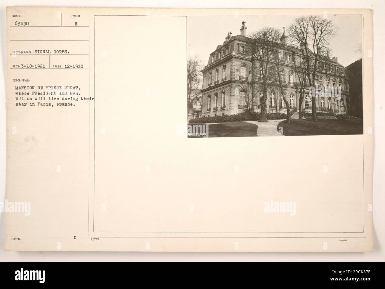 Prince murat mansion during world war one hi-res stock photography and ...