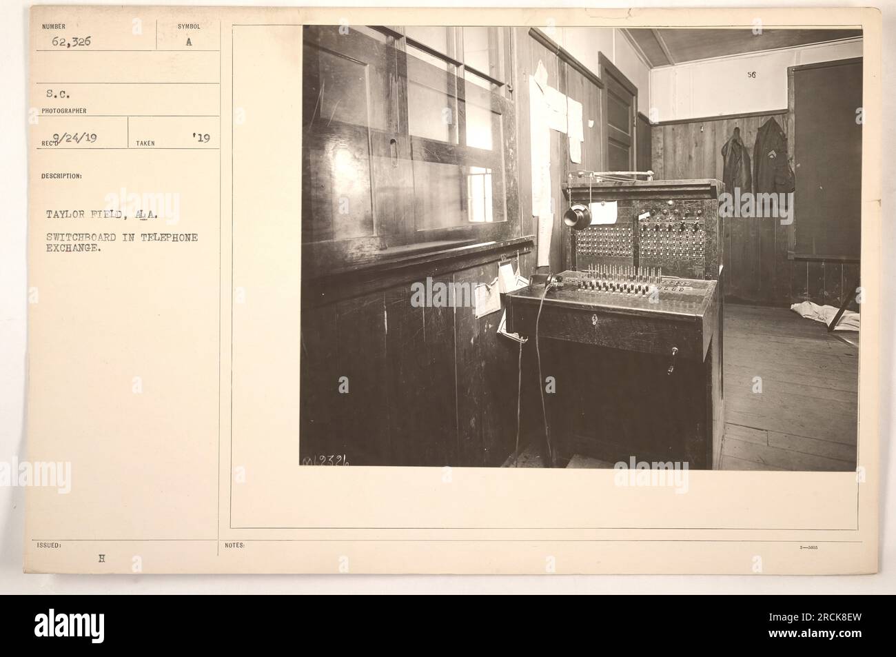 Switchboard in operation at Taylor Field, Alabama. This photograph was ...