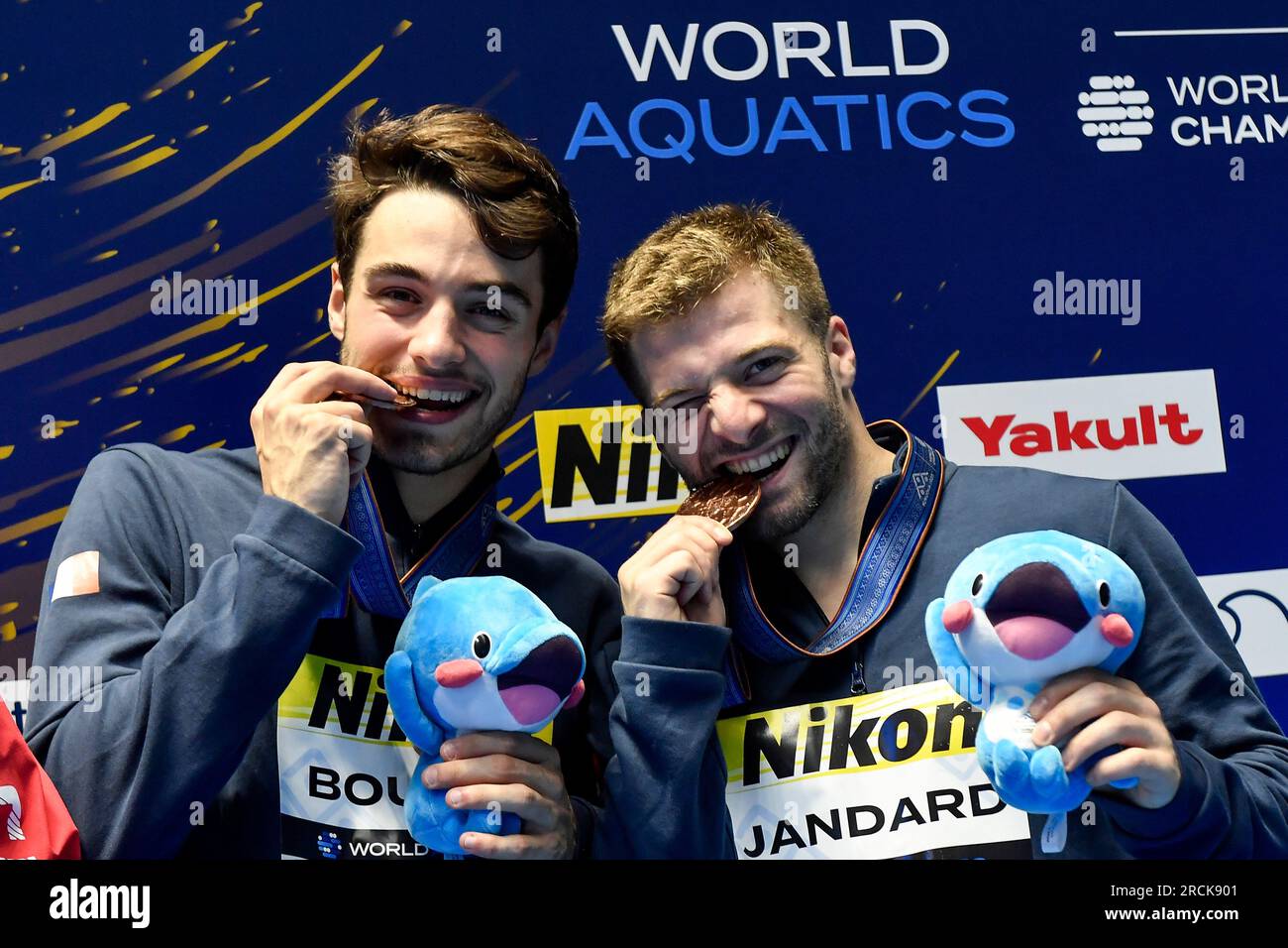 Fukuoka, Japan. 15th July, 2023. Jules Bouyer and Alexis Jandard of ...