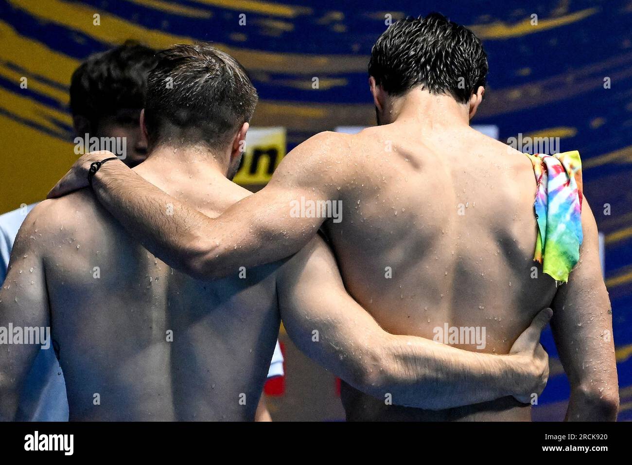 Fukuoka, Japan. 15th July, 2023. Alexis Jandard of France, Jules Bouyer ...