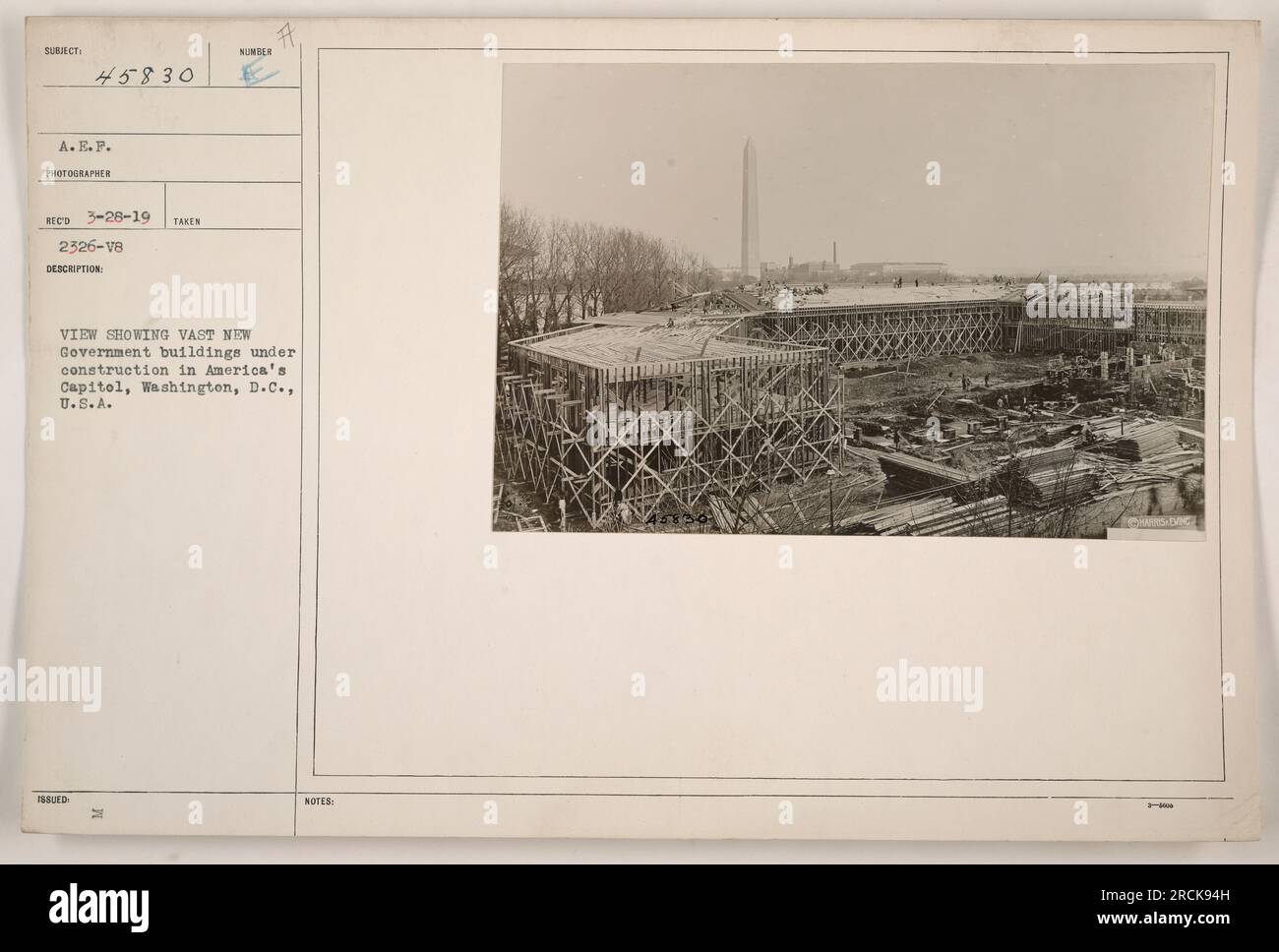 A photograph capturing the construction of extensive government ...