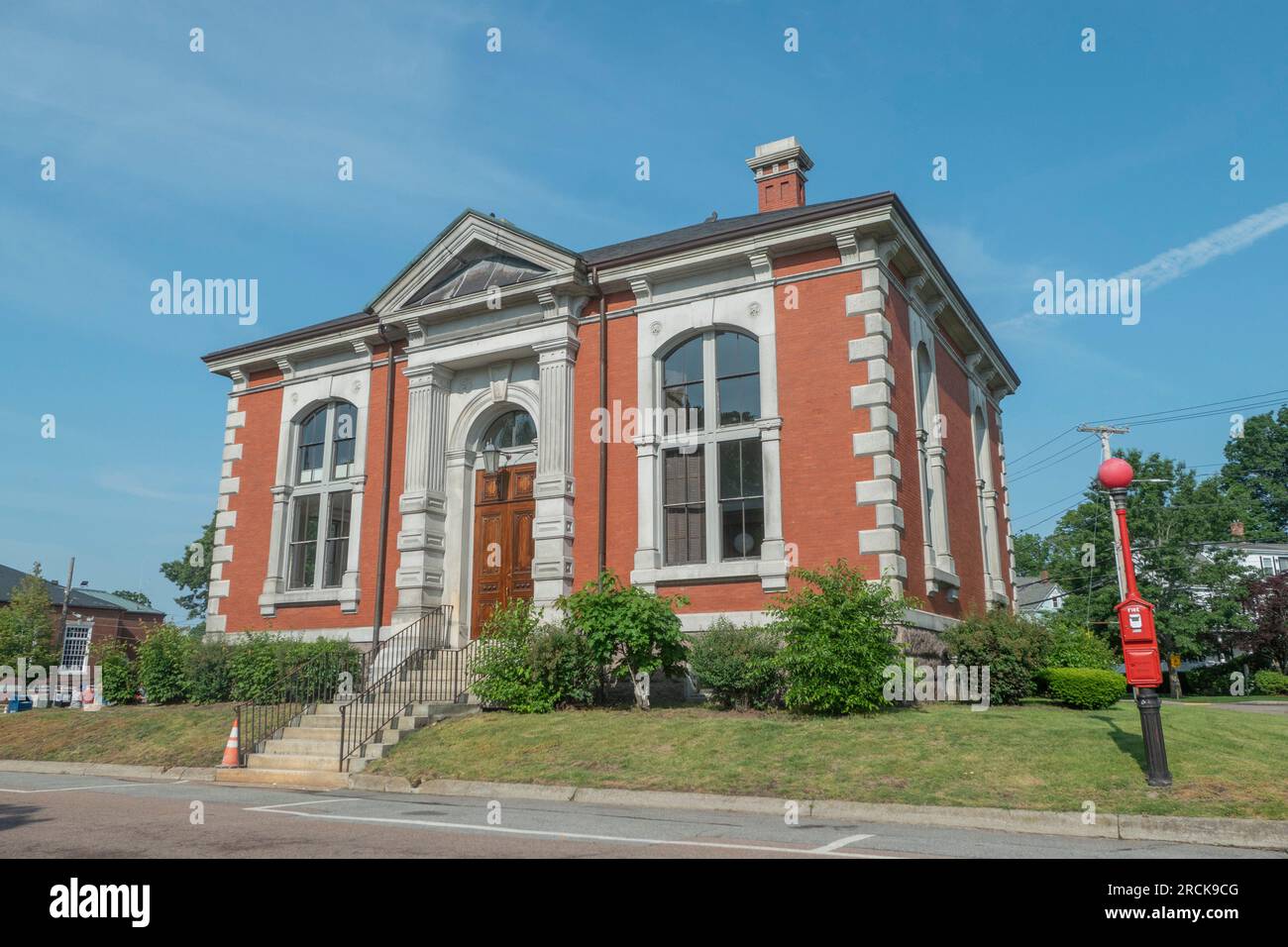 The original Thayer Library (1874-1953) in Braintree Massachusetts USA ...