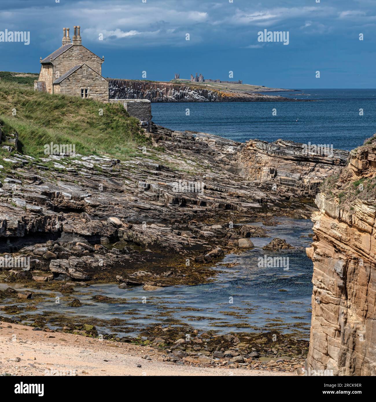 The Bathing House at Howick, near Craster on the Northumberland coast ...