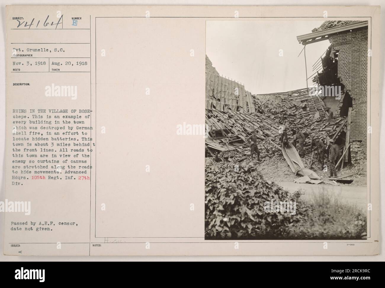 Shell behind german lines hi-res stock photography and images - Alamy