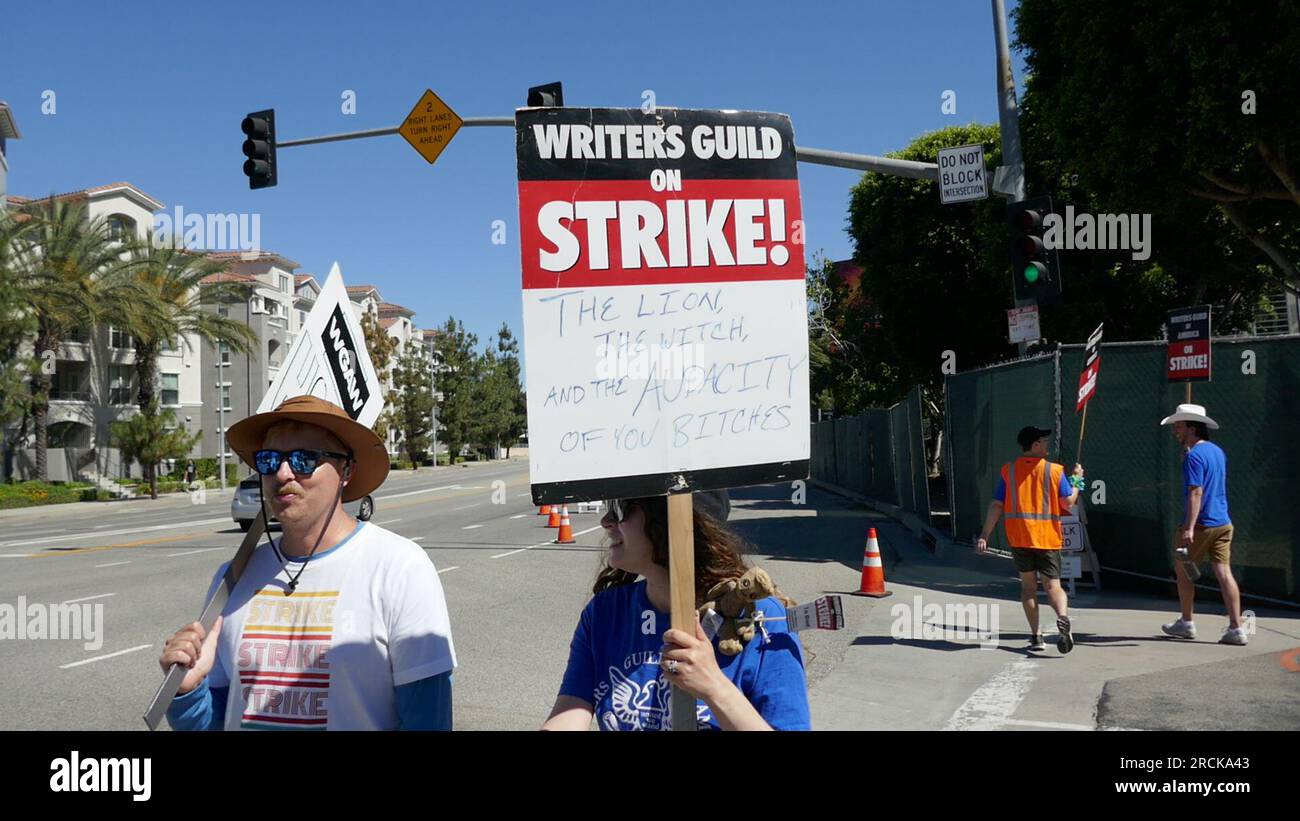 Universal City, California, USA 14th July 2023 SAG-AFTRA and WGA Strike ...