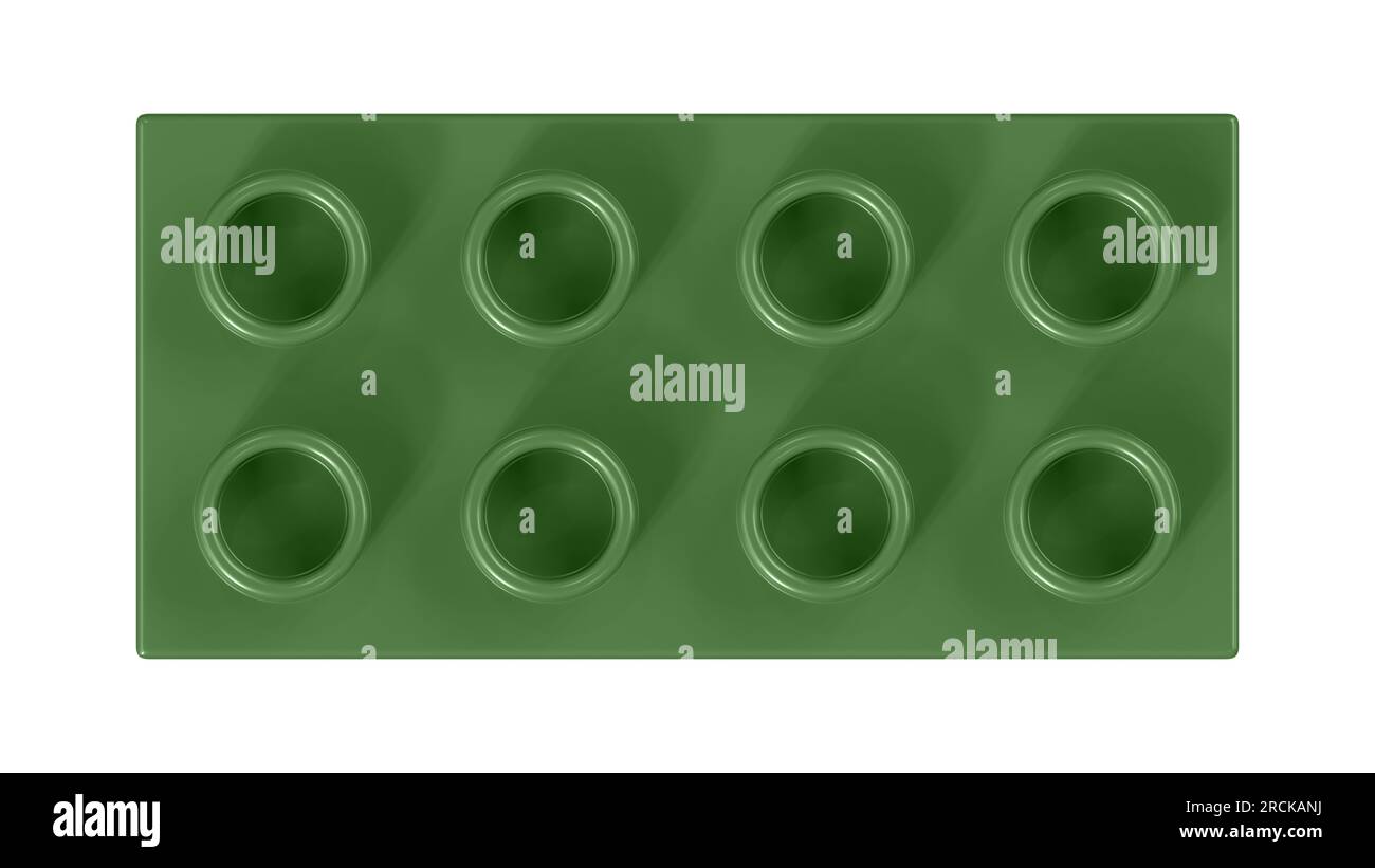 Fern Green Lego Block Isolated on a White Background. Close Up View of ...