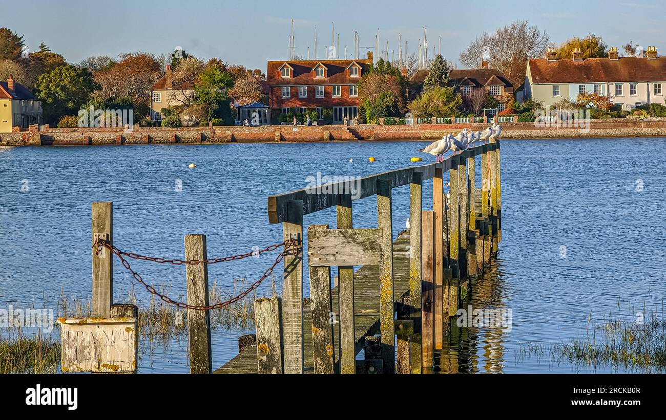 Bosham Harbour and village sea scape sunset reflections day out big sky ...