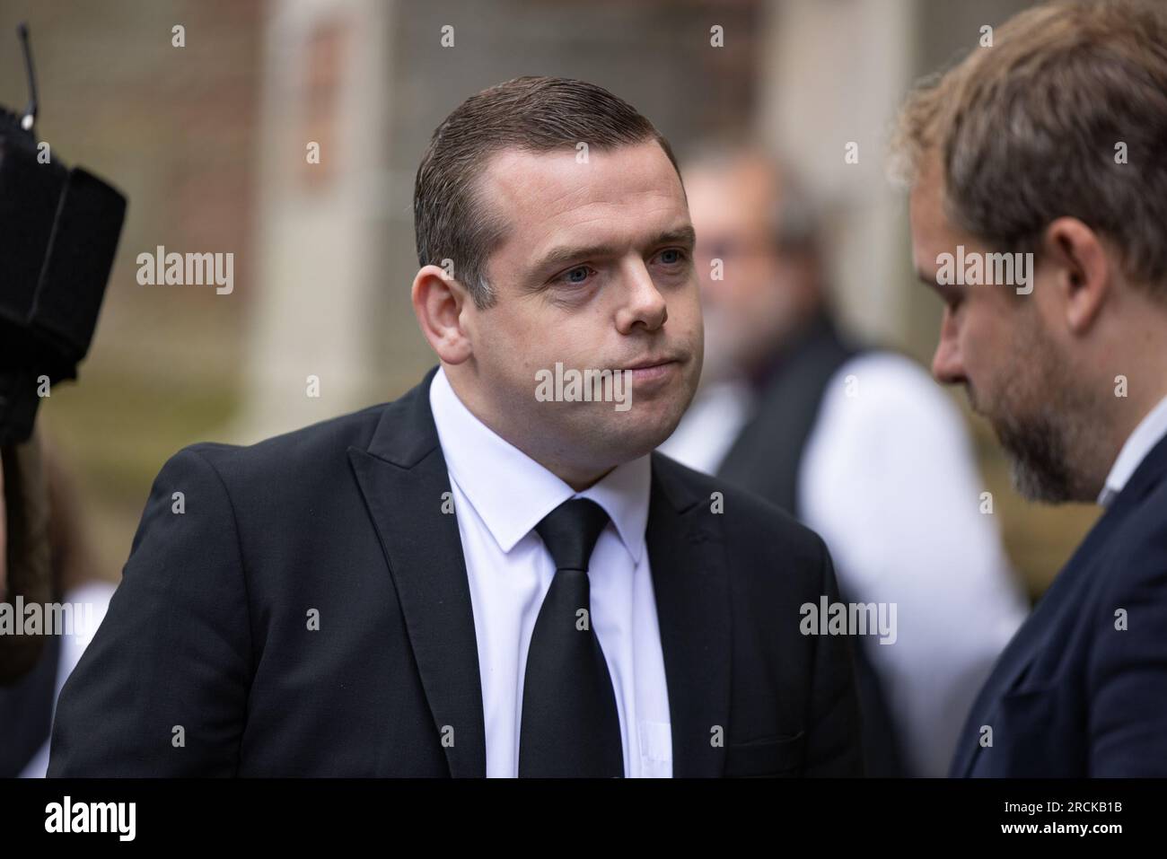 Scottish Conservative leader, Douglas Ross, at a memorial service at ...